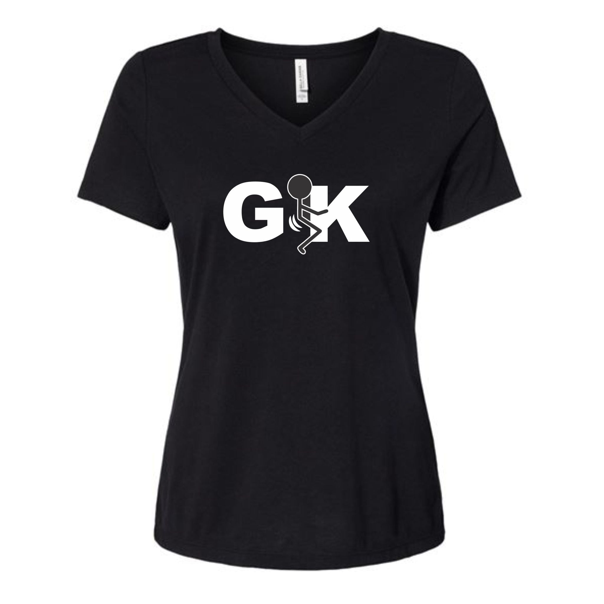 Black Get Fd Karen Ladies V Neck T Shirt Get Fd Karen